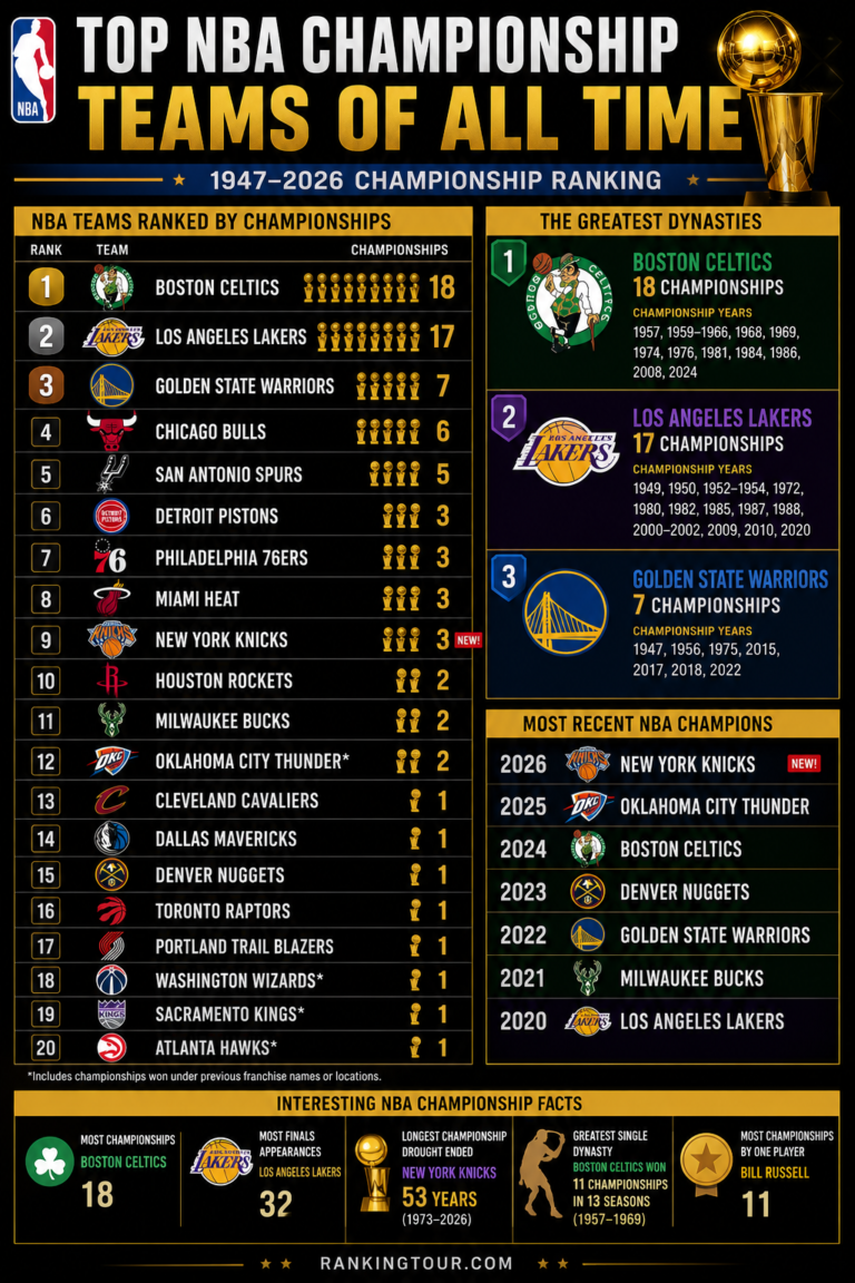 Top NBA Championship Teams of All Time (1947–2026)